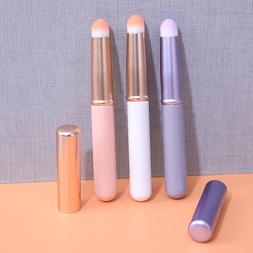 Round Head Lip Brush Concealer Brush Mini Matte Lipstick Smudge Makeup ...