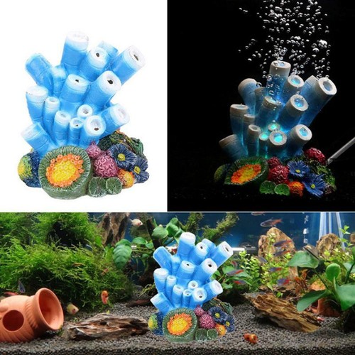 Resin Coral Air Bubble Stone Oxygen Pump Aquarium Fish Tank Landscaping ...