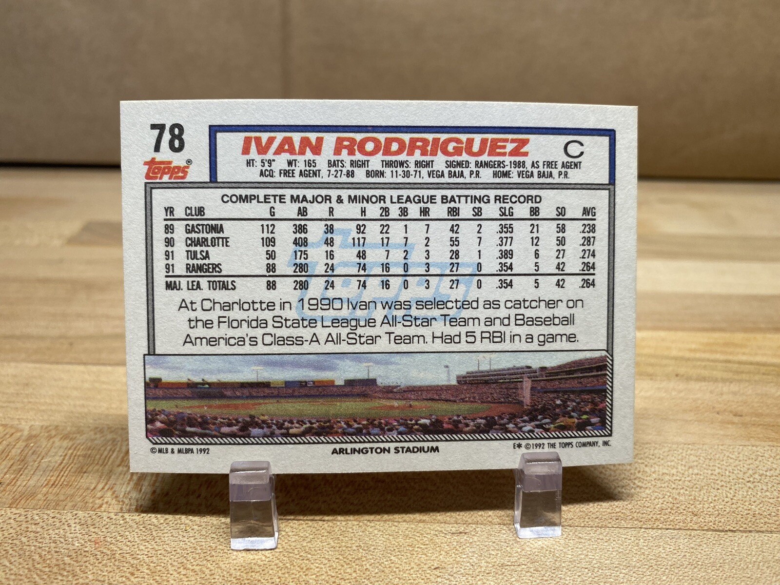 1992 Topps #78 Ivan Rodriguez Rookie Card | eBay