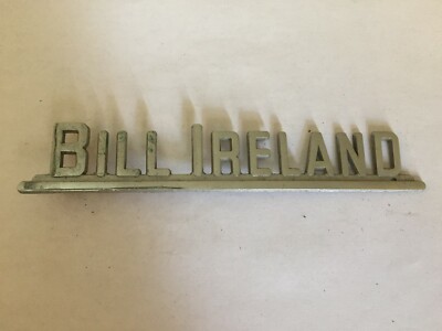 Vintage Metal Bill Ireland Car Automobile Dealership Emblem | eBay