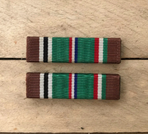 WWII EAME medal ribbon bar Europe Africa middle East Campaign lot of 2 ...