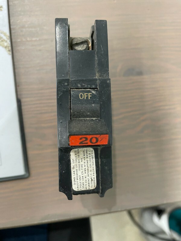 NA20 FEDERAL PACIFIC FPE 20 AMP STAB-LOK 1 POLE BREAKER 20A 1P NA | eBay