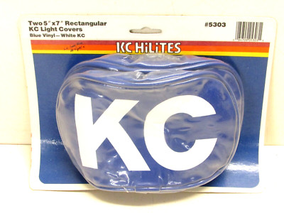 NOS! VINTAGE KC HiLiTES (2) 5" x 7" RECTANGULAR LIGHT COVERS, BLUE ...