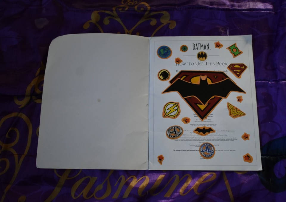 RARE DC COMICS Animated Series Batman Justice League Sticker Book ...