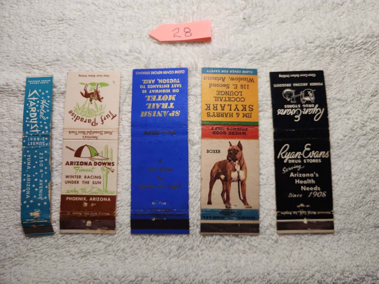 (U28) NICE Collection of 5 Different Arizona Themed Matchbook Covers ...