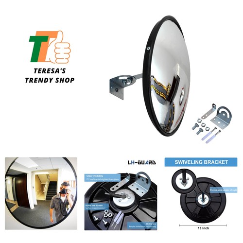 Convex Mirror - 18" Security Mirror for Business, Garage, Warehouse ...