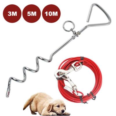 Heavy Duty Dog Tether Anchor Ground Stake with 3M/5M/10M Galvanised ...