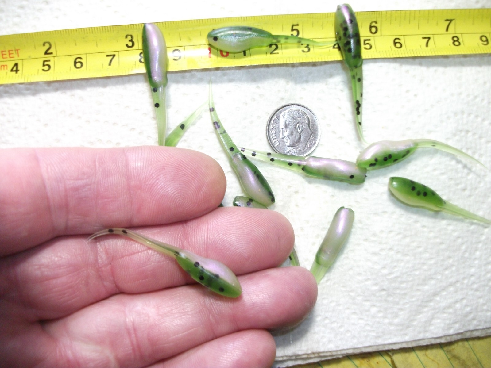 70-1 3/4" CRAPPIE-PANFISH-SOFT GRUBS-STINGERS-jigs-SCENT-BAIT-LURES ...