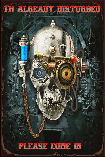 THE NECRO SKULL Retro/ Vintage Tin Metal Sign Man Cave, Garage Wall ...