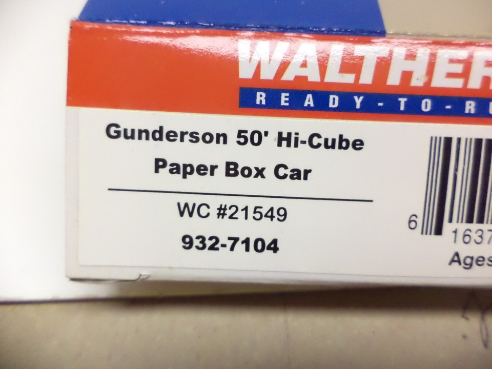 Walthers Ho 932-7104, 50' Hi-Cube Paper Box car, Wisconsin Central ...