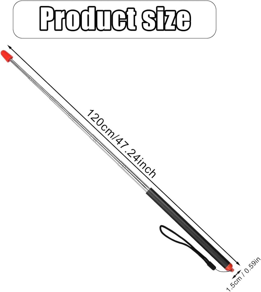 Telescopic Teachers Pointer Stick, 47.24in Retractable Teaching Pointer ...