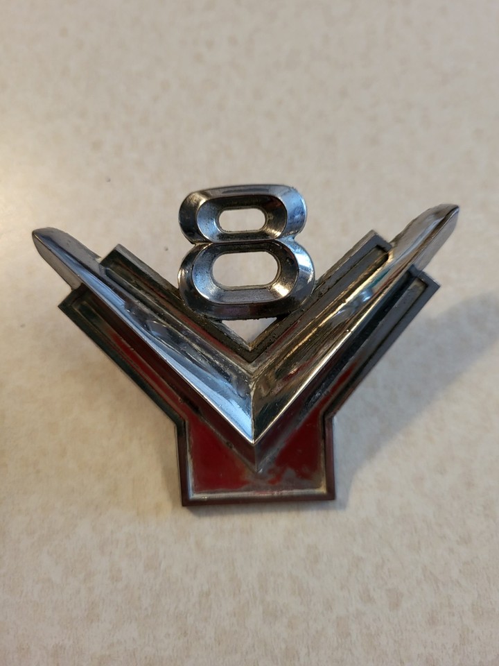 Vtg 1954/56 Ford V8 Fender Emblems | eBay