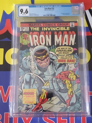 IRON MAN #74 CGC 9.6 WHITE PAGES MAD THINKER APPEARANCE | eBay