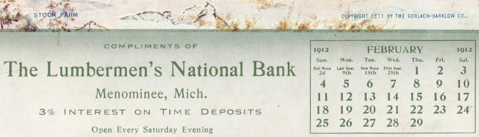 UP Menominee MI 1913 LOGGING & LUMBER ERA Lumbermen’s National Bank Of Menominee | eBay