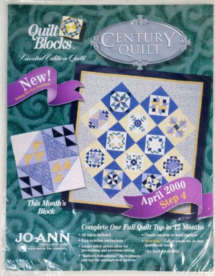 Jo-Ann Quilt Block of the Month Century Quilt April 2000 Step 4 | eBay