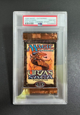 MTG Magic the Gathering URZA'S SAGA Chimeric Staff Foil Booster Pack ...