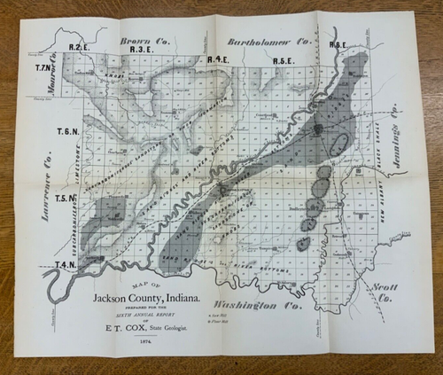 1875 Geological Survey of Indiana - Brown, Jefferson, Scott Counties ...