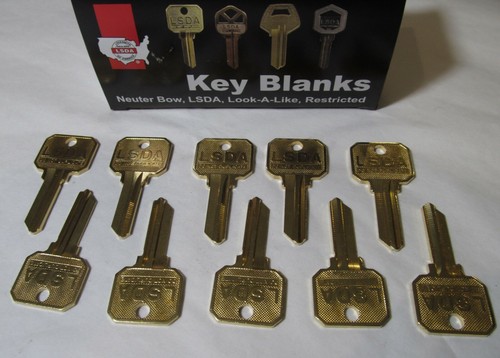10x USA MADE LSDA 1145-NB SCHLAGE/BR 35 100C UNCUT BLANK KEYS DO NOT ...