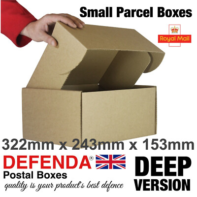70 Royal Mail MAXI DEEP SMALL PARCEL BOXES PiP Postal Mailing 322mm ...