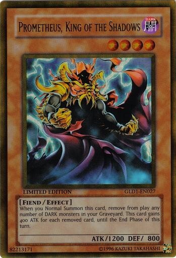 Yu-Gi-Oh Yugioh Prometheus, King of the Shadows GLD1-EN027 GOLD Rare ...