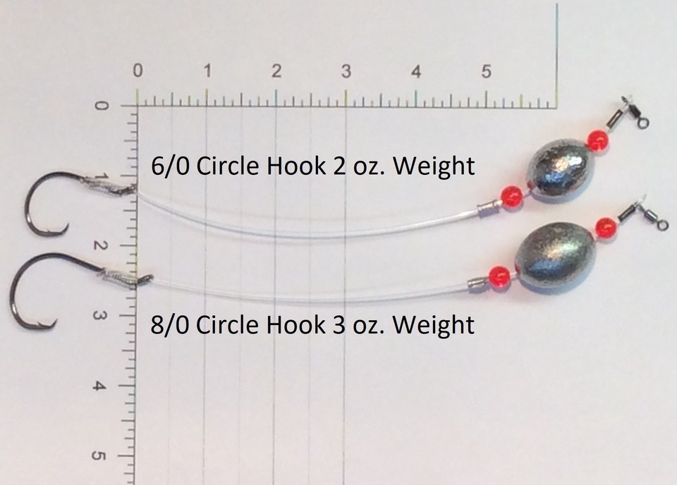 Carolina Drum Rig Red Fish Lupton Rigs Catfish 1-6oz. 1/0-9/0 Circle ...