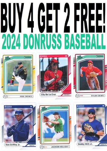 2024 Panini Donruss Baseball (BUY 4 GET 2 FREE!) You Pick - Complete ...