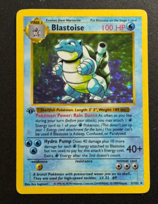 Blastoise 002/102 Base Set 1st Edition (Shadowless) Holo | eBay