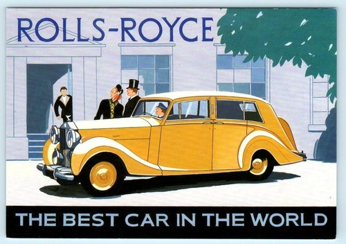 ROLLS ROYCE Art Deco Advertising - Artist COLIN ASHFORD Repro 4"x6 ...