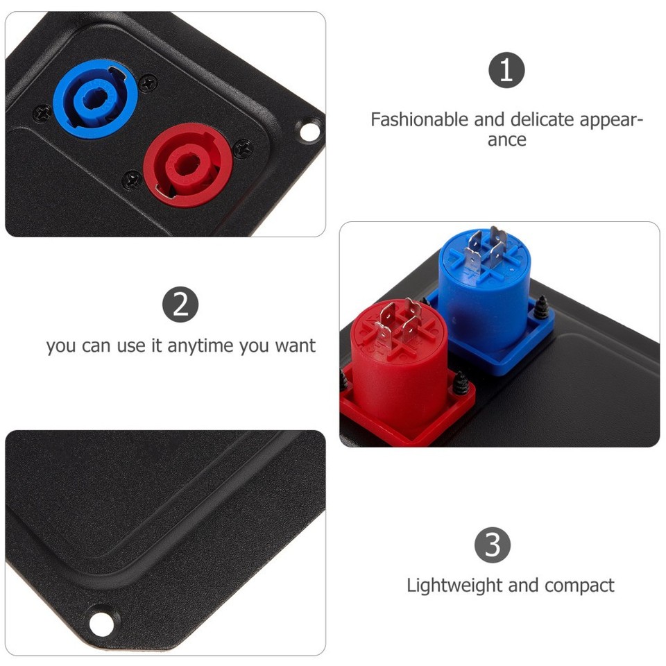 Durable Mic Double Holes Socket Speaker Brackets Diy Audio Panel | eBay ...
