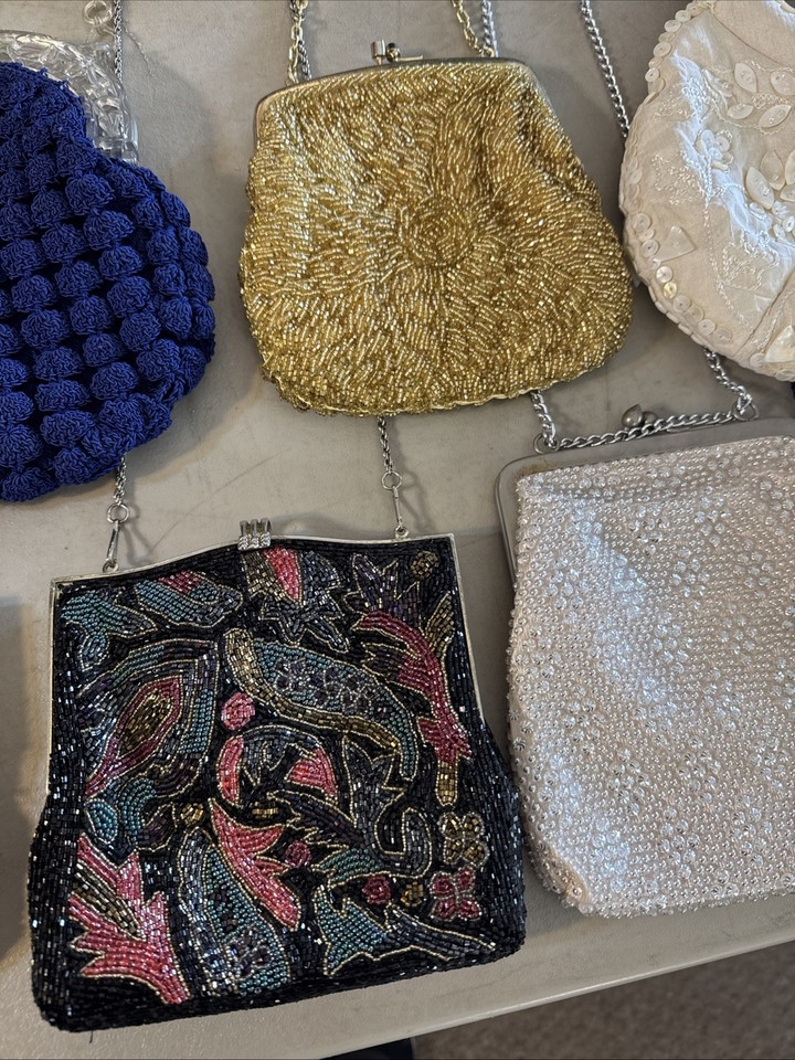 Lot Of Vintage antique Victorian Handbags Purses Bags Estate Collection ...