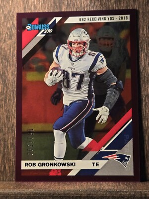 2019 Panini Donruss Stat Line Season /500 Rob Gronkowski New England ...
