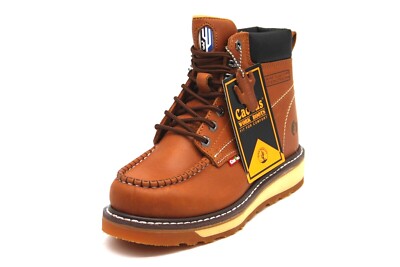 CACTUS FOOTWEAR OIL RESISTANT WORK BOOT 627M BROWN MAXIUM COMFORT MEN'S ...