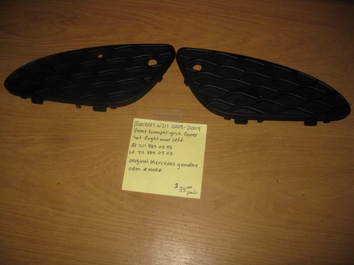 Mercedes 2118850253 2118850353 W211 2003-09 Front Bumper Cover Grill ...