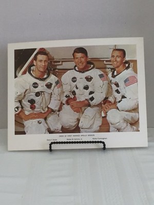 NASA Original Official 11x14 Photo Poster Crew of First Manned Appollo ...