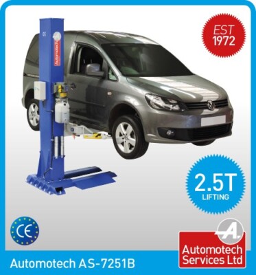 STATIC SINGLE POST VEHICLE LIFT / 1 POST CAR RAMP / 2500Kg CAPACITY ...