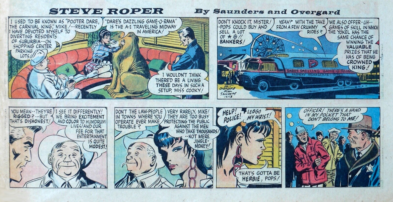 Steve Roper & Mike Nomad by Overgard - color Sunday comic page - Dec ...