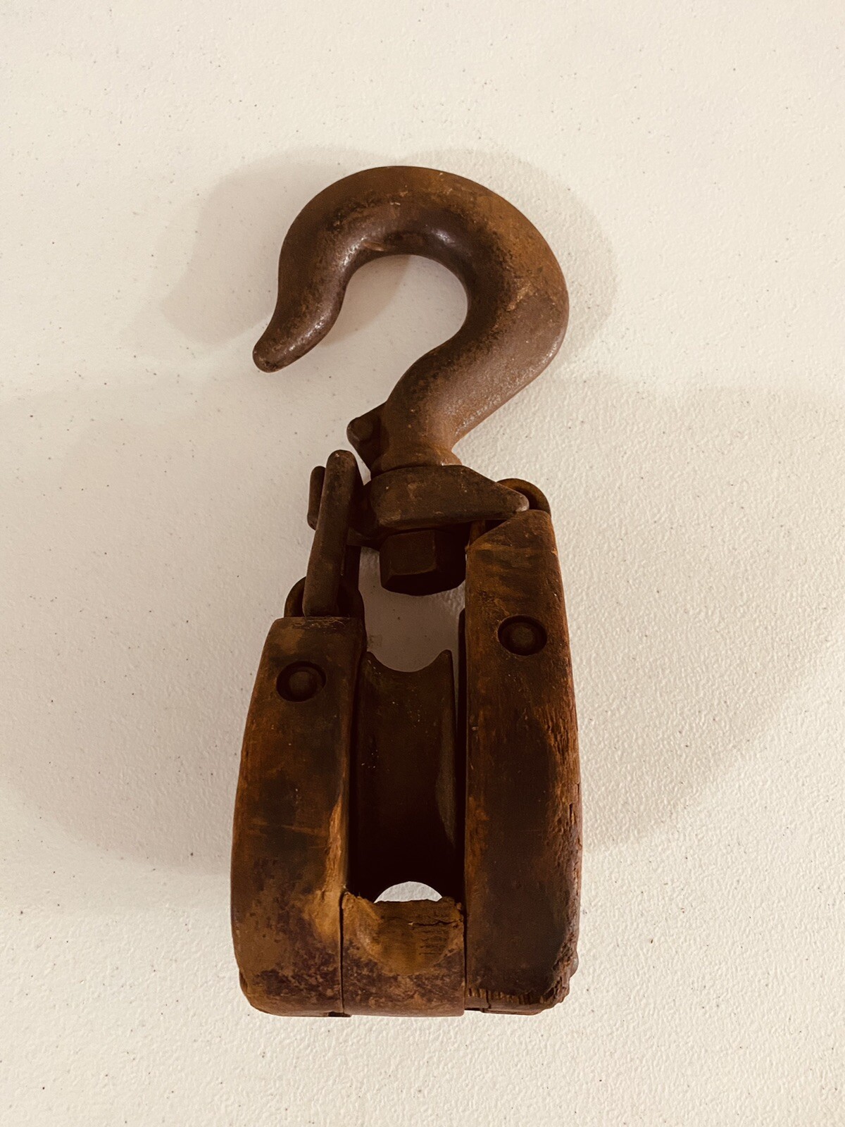 RARE! Antique Barn Pulley, Hoist, With Hook | eBay