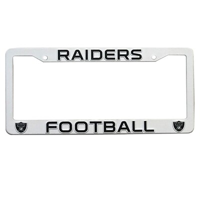 NEW NFL Football Team Raiders White Plastic Auto License Plate Frame ...