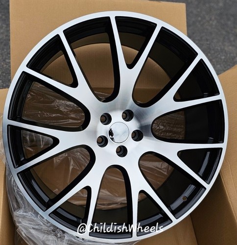 22" Inch Black Machined Replica 218 Hellcat Wheels Rims 5x115 5x4.5 ...