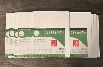 LOT OF NINE (9) DALER ROWNEY 5x7 Canvas Panel 3-Pack Each TOTAL 27 ...