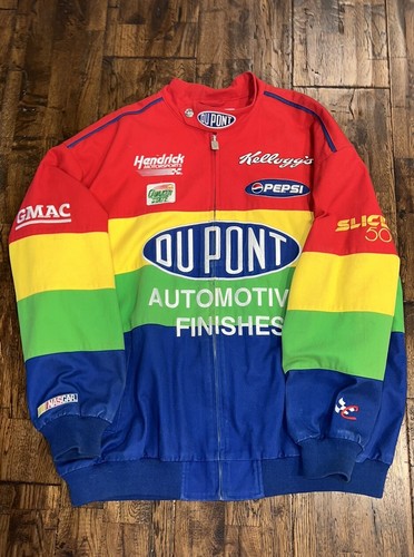 Vintage Chase Authentics NASCAR Jeff Gordon Racing Jacket Rainbow ...