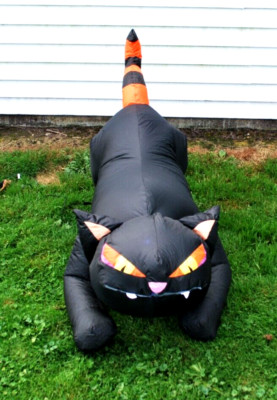 Halloween Black Cat Airblown Inflatable Decoration Blow-up 4 feet ...