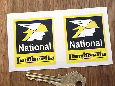 NATIONAL LAMBRETTA style Stickers GP Li Tv etc Benzole | eBay