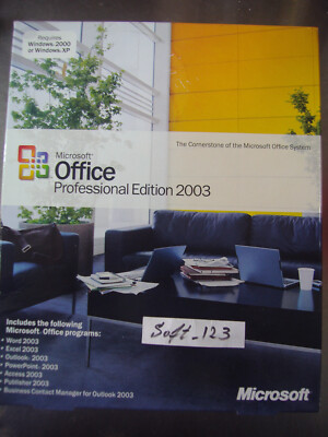 Microsoft Office 2003 Professional Licensed For 2 PCs Full Retail MS ...