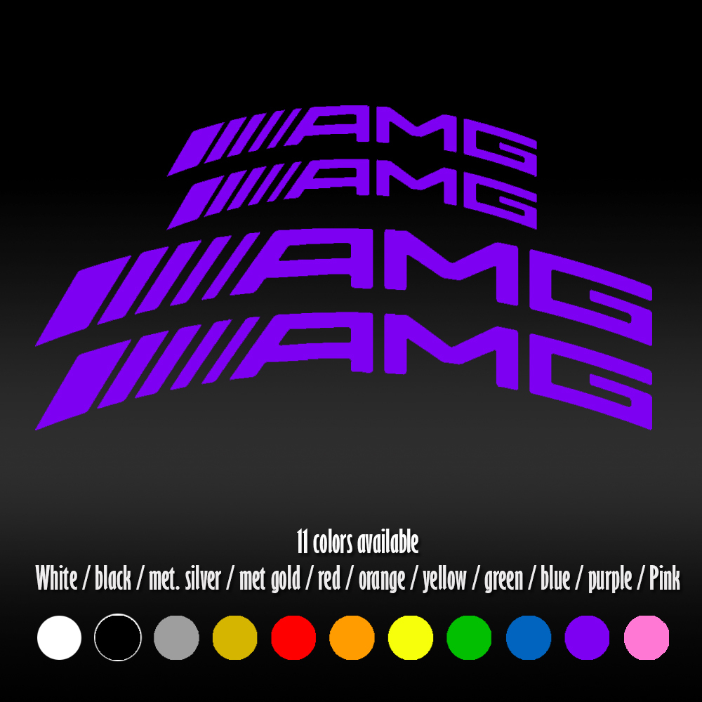 5" Curve AMG Mercedes Benz BBK Big Brake Caliper High Temp Vinyl Decal ...