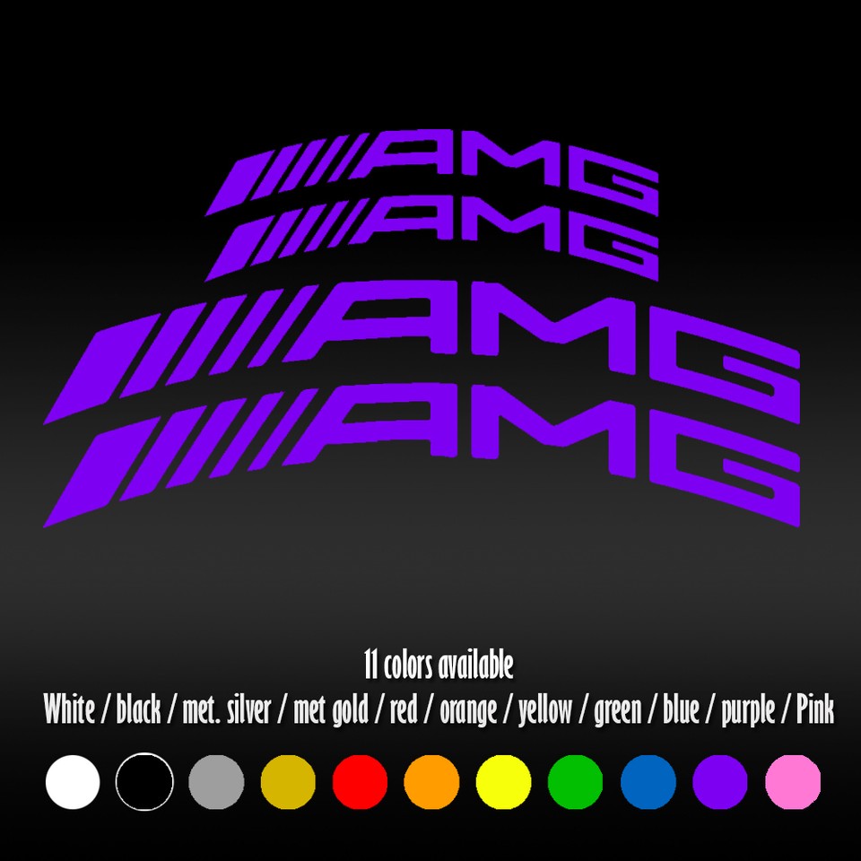 5" Curve AMG Mercedes Benz BBK Big Brake Caliper High Temp Vinyl Decal ...