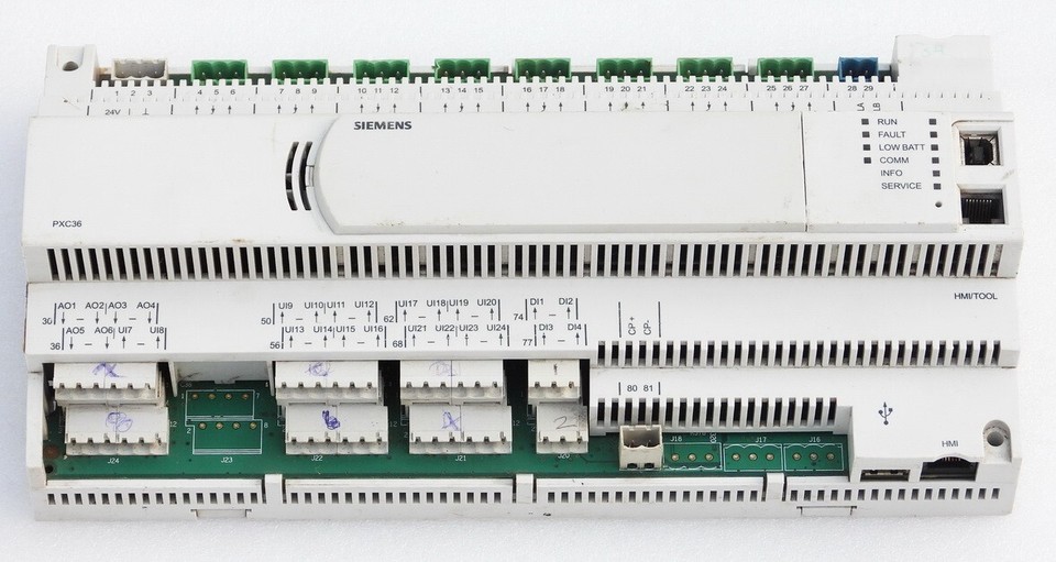 SIEMENS MODEL PXC36.D AUTOMATION STATION WITH 36 DATA POINT LON ...