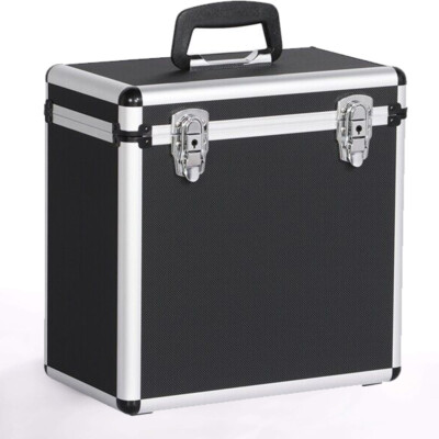 Vinyl LP Storage Box 12" Vinyl Record Storage Case Heavy Duty Lockable ...