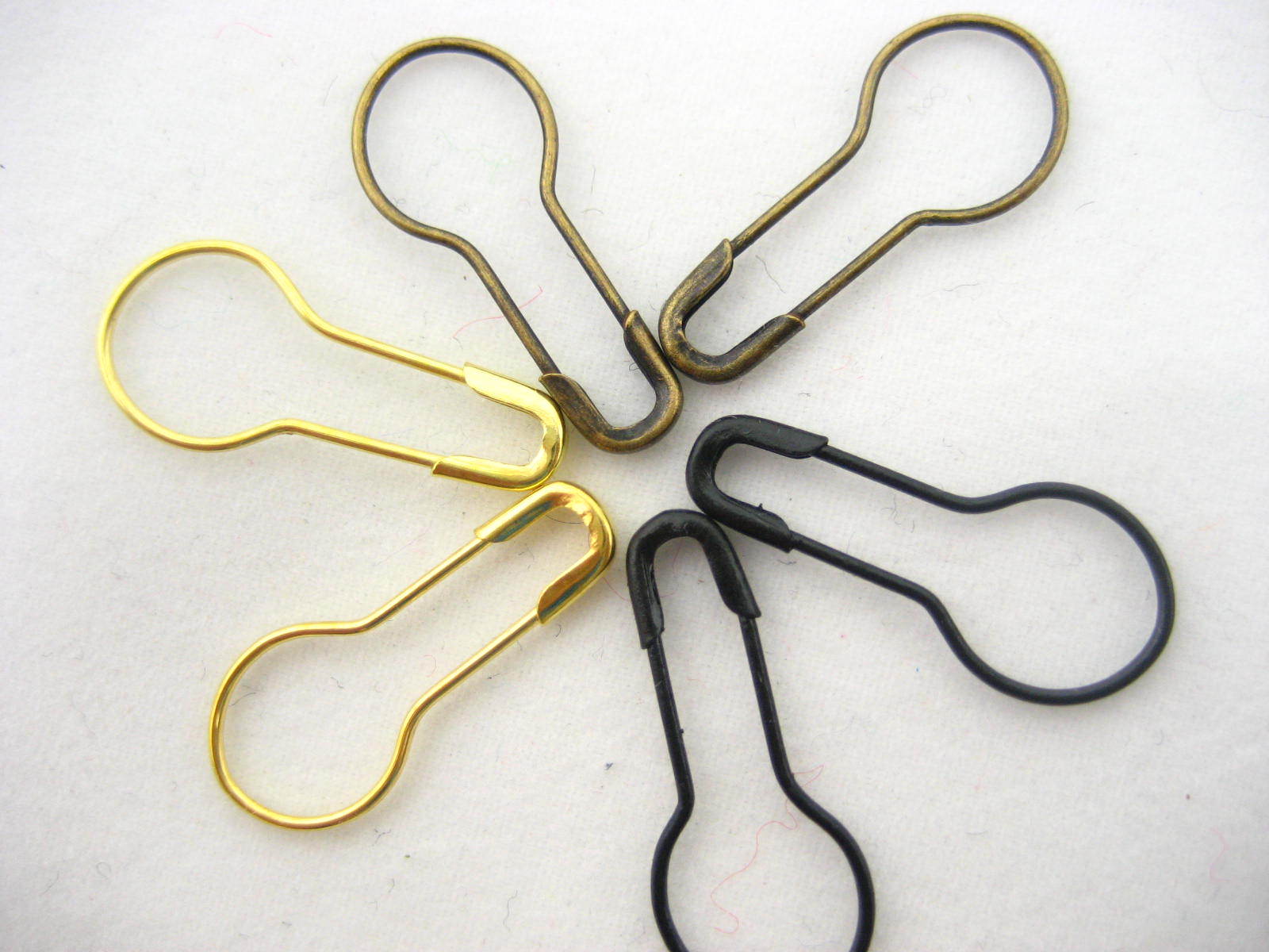 pack of Calabash Shape Safety Pin Pear Gourd Shape Coilless tag ...