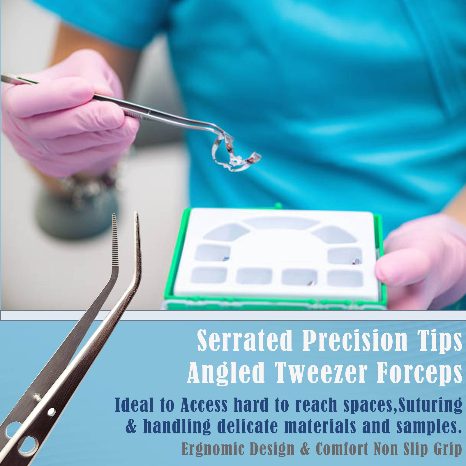 College Cotton Dressing Plier 6" Tweezer Dental Endodontic Inst ...